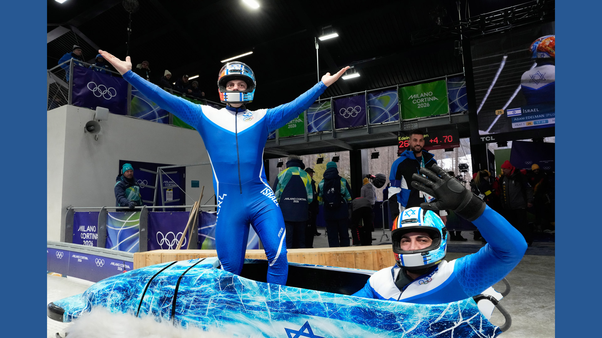 Last at halfway, smiling at the finish: Israel’s first Olympic bobsled ...