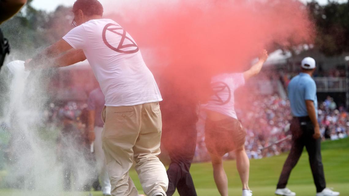 Climate protesters delay PGA Tour's Travelers Championship | wbir.com