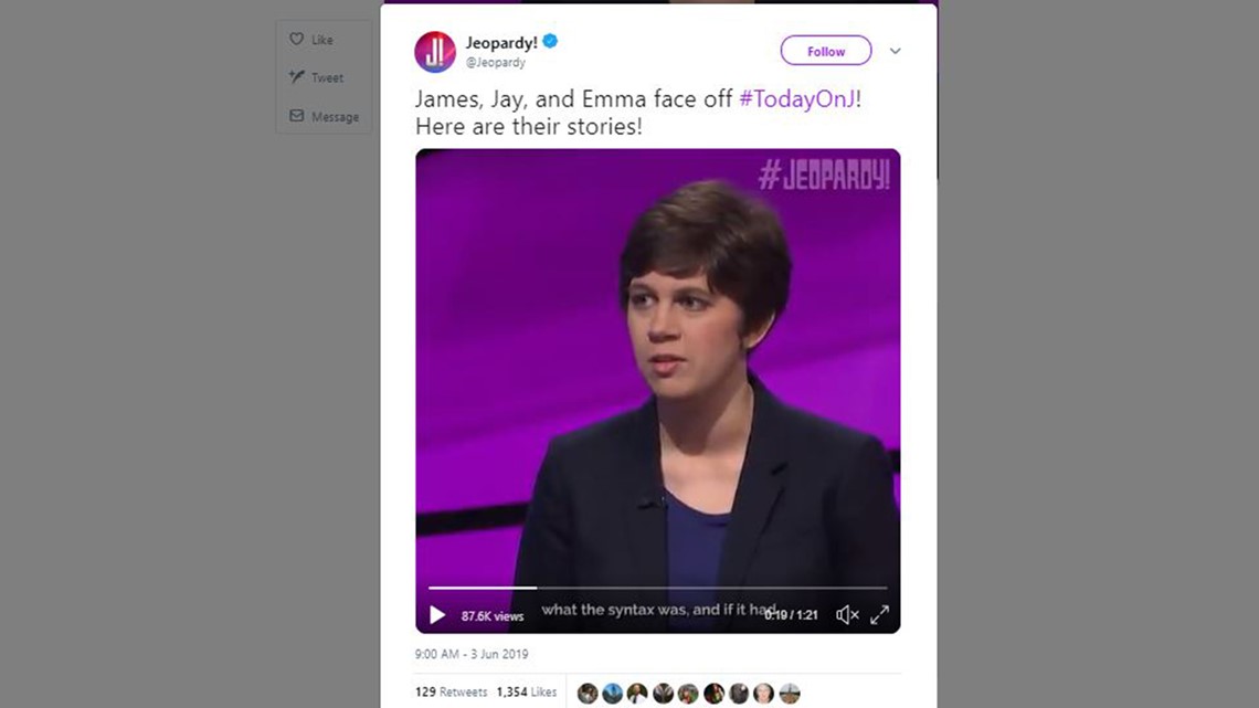 Who is Emma Boettcher, who stopped Holzhauer's 'Jeopardy!' streak ...