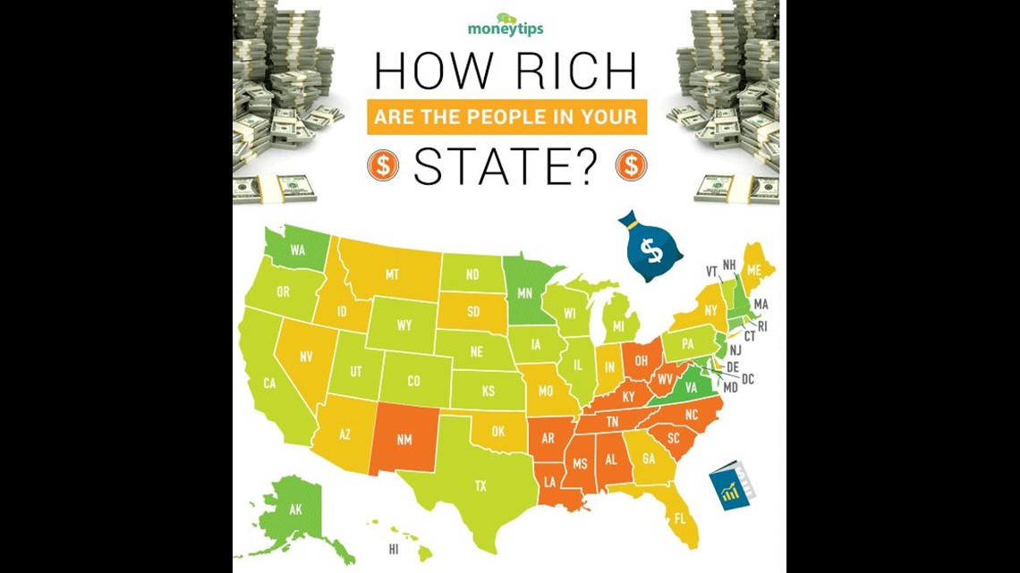 Infographic: U.S. median household income by state | wbir.com