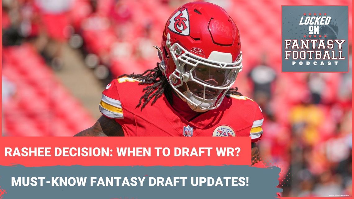 Rashee Rice SUSPENDED: When to take Chiefs WR? Fantasy football DRAFT ...
