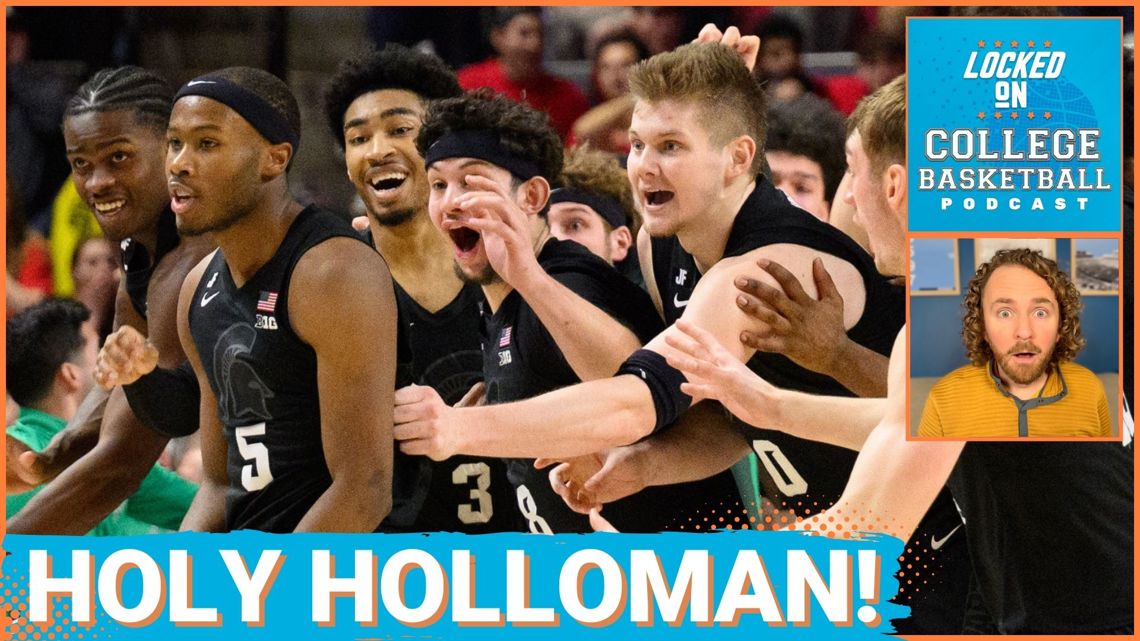 Michigan State's Tre Holloman SAVES THE DAY (after nearly ruining it ...