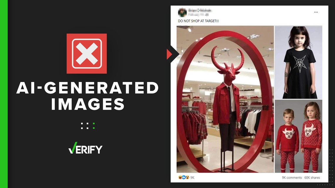 Images of Target satanic kids clothing, displays created with AI | wbir.com