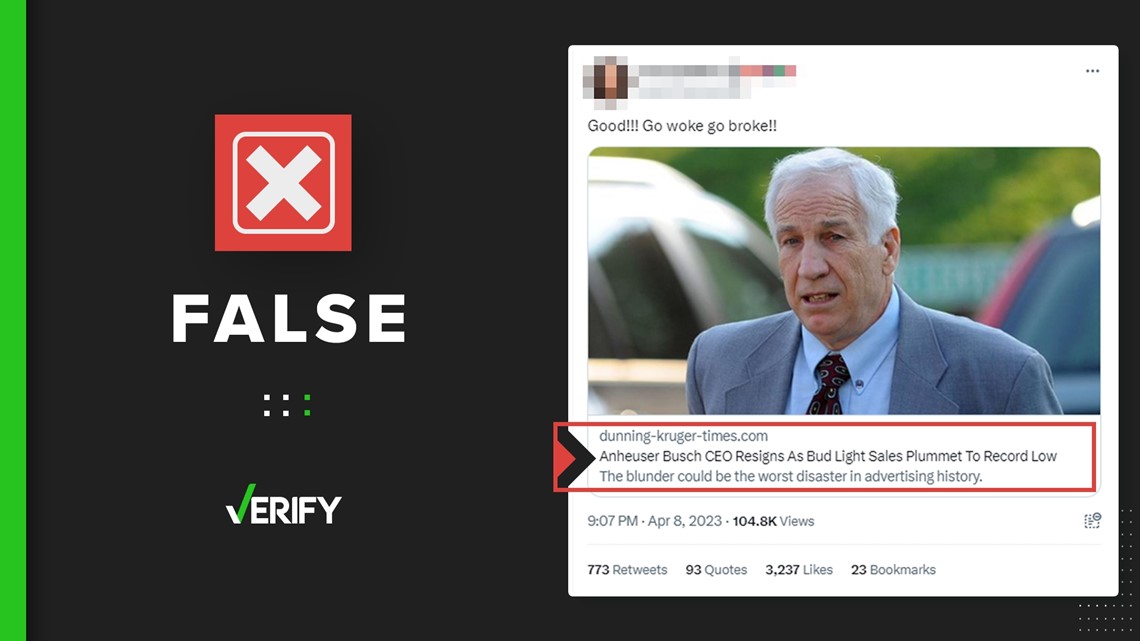 Anheuser-Busch CEO didn’t resign amid Dylan Mulvaney backlash | wbir.com