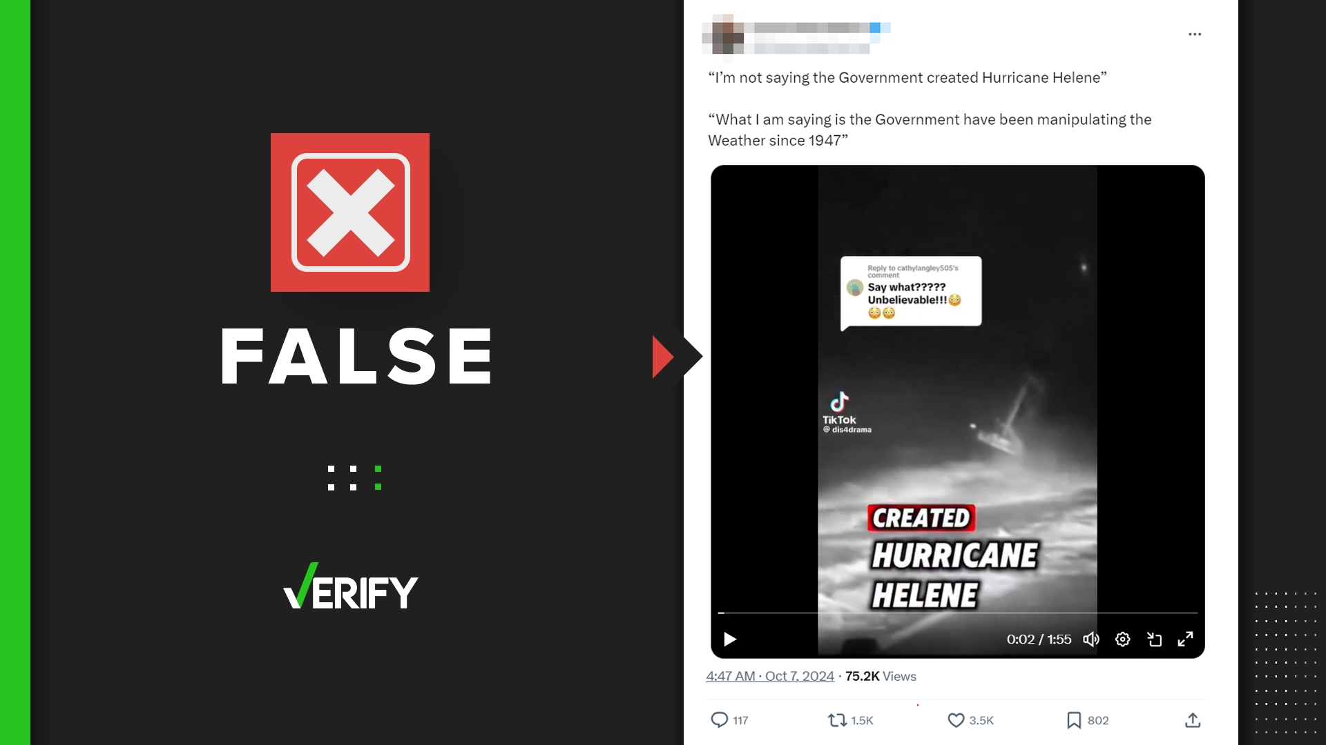 VERIFYING claims about Hurricane Helene recovery and debunking online ...