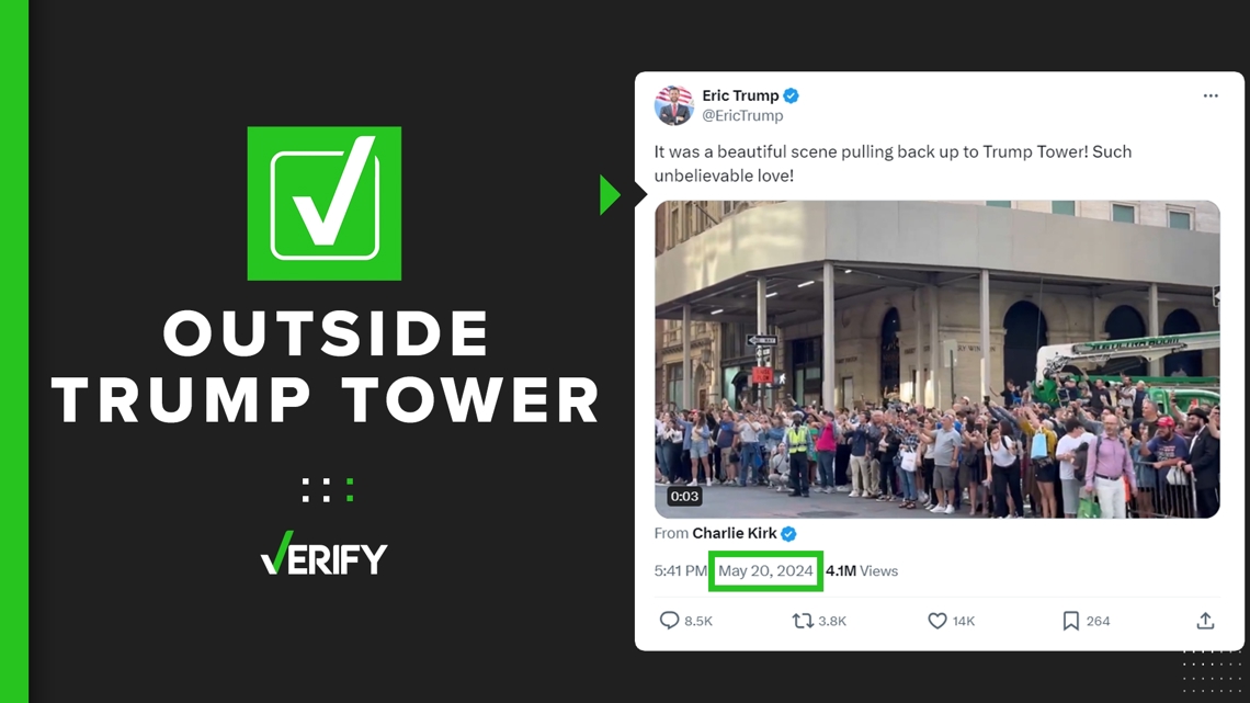 Video posted to X actually shows crowd at Trump Tower | wbir.com