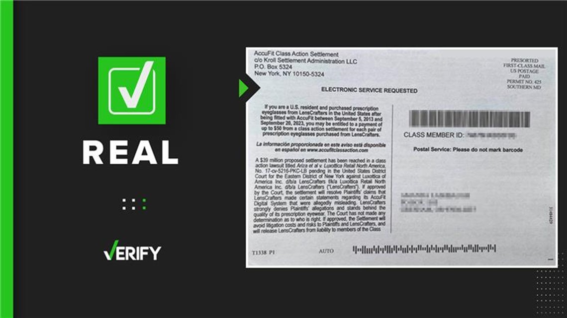 LensCrafters AccuFit class action lawsuit settlement is real | wbir.com