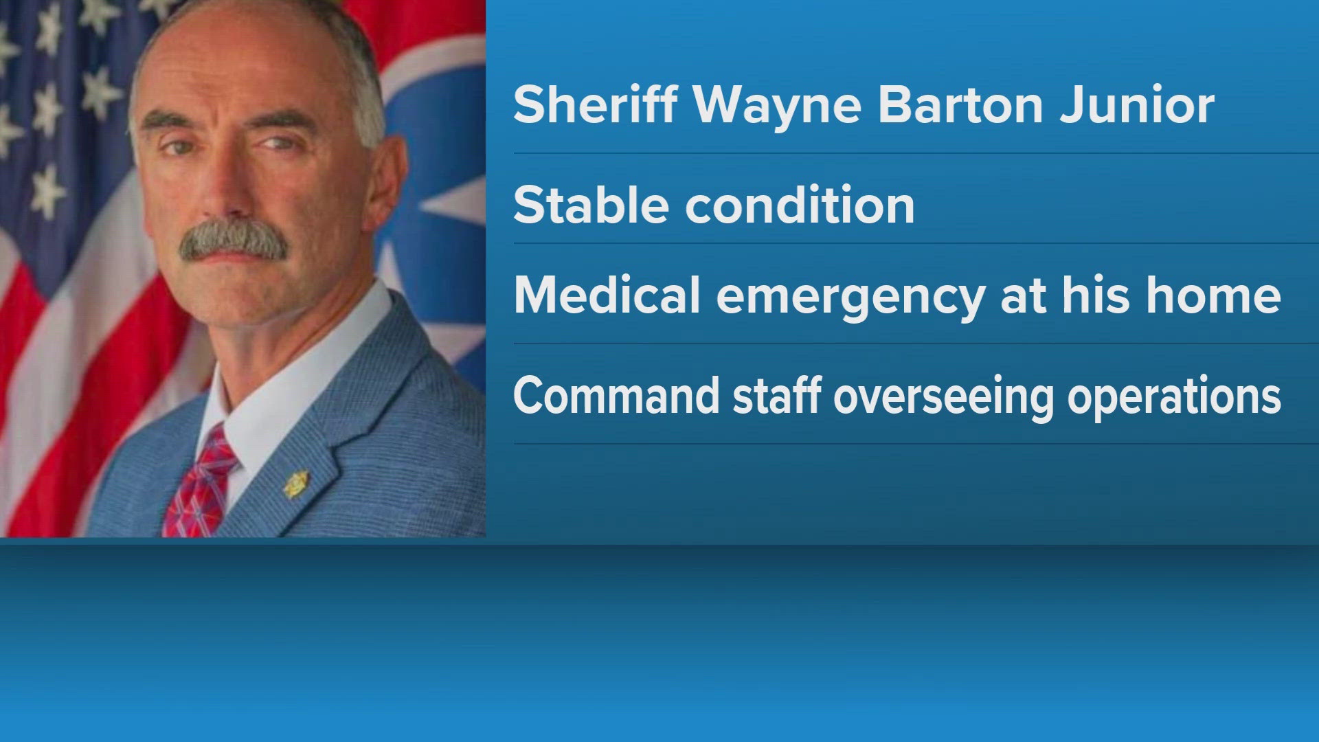 Campbell County sheriff recovering after having medical emergency, CCSO ...