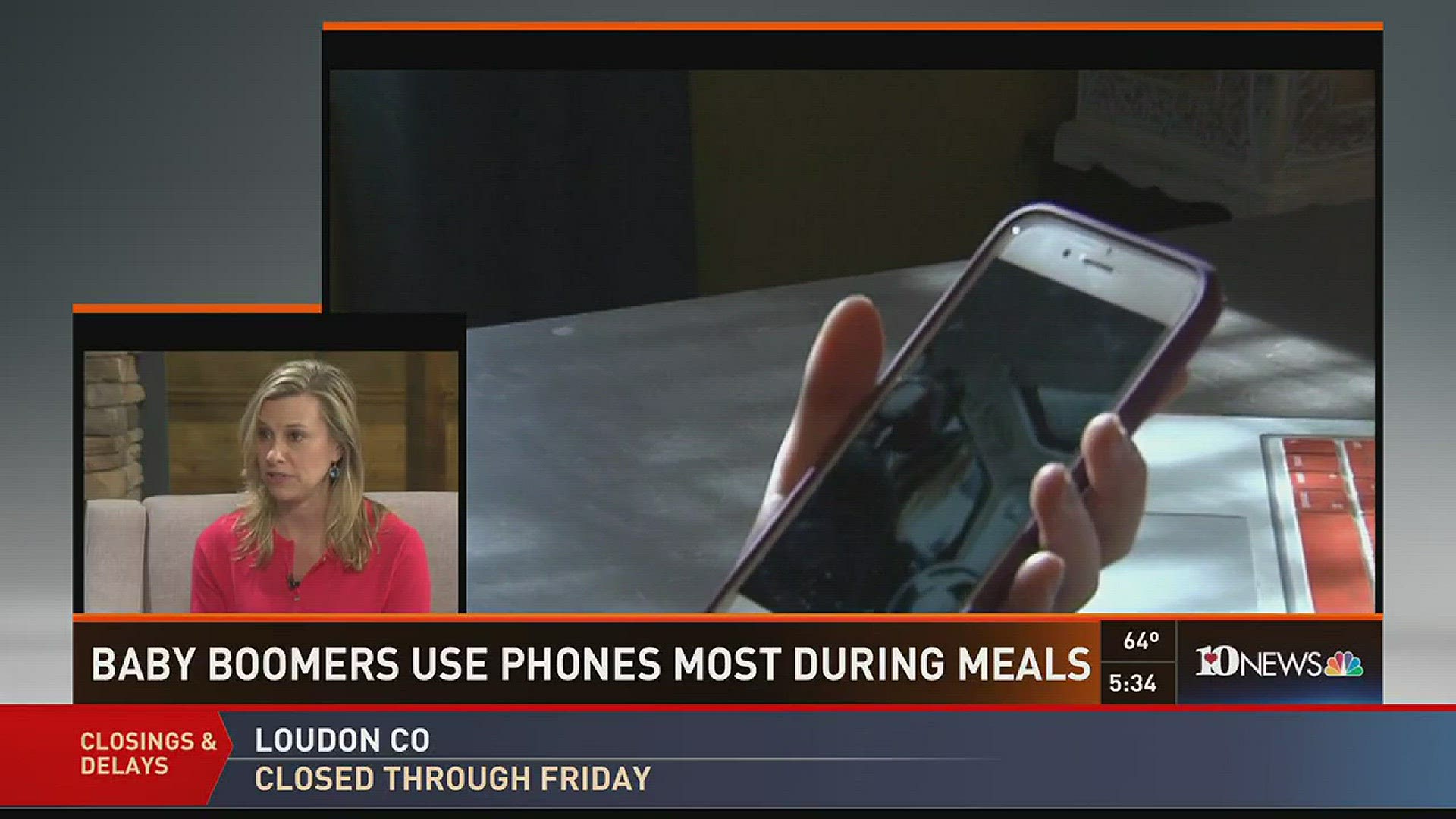 Baby boomers use phones most during meals | wbir.com