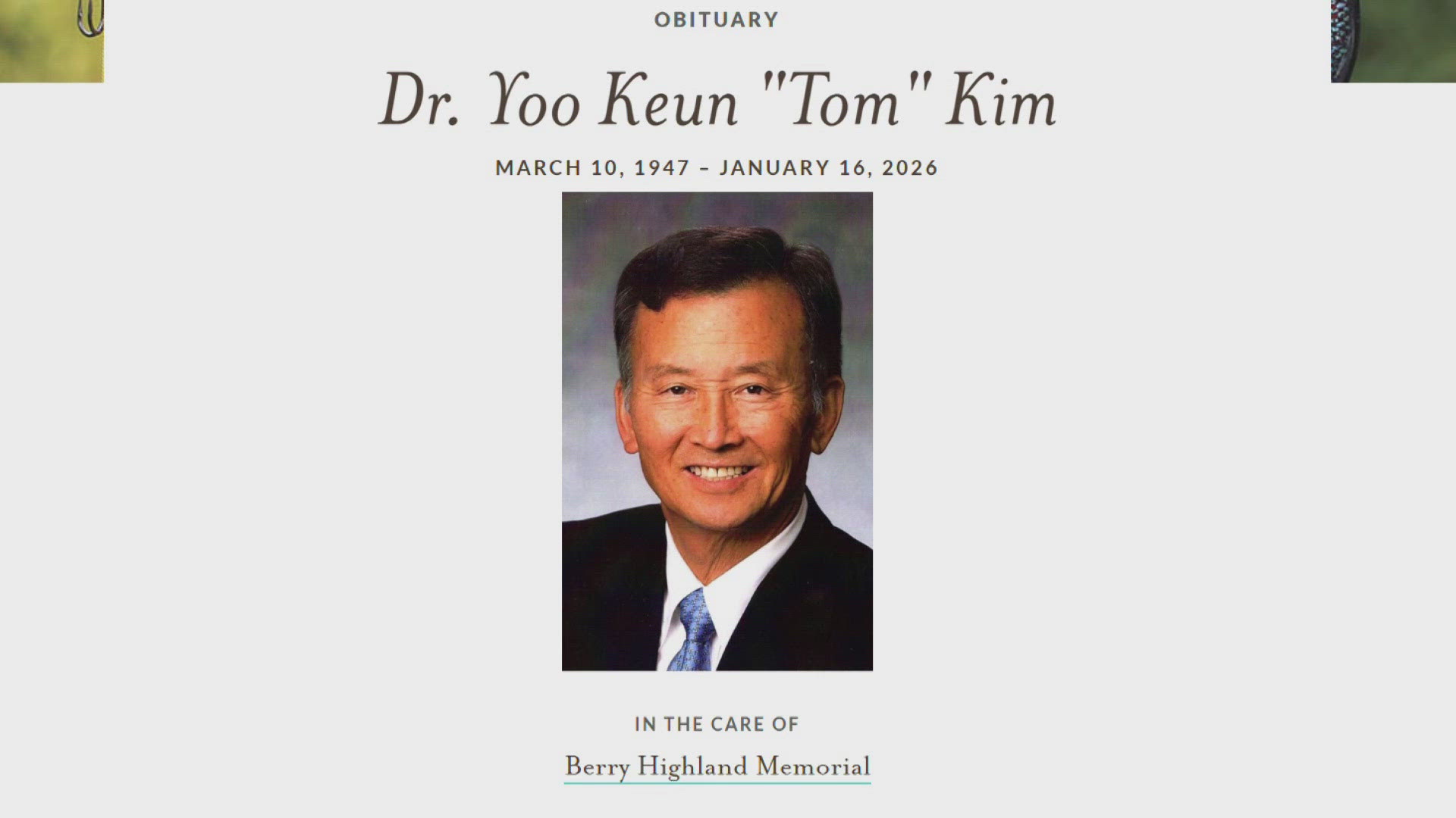 Dr. Tom Kim, founder of Kim Health Center, passes away | wbir.com