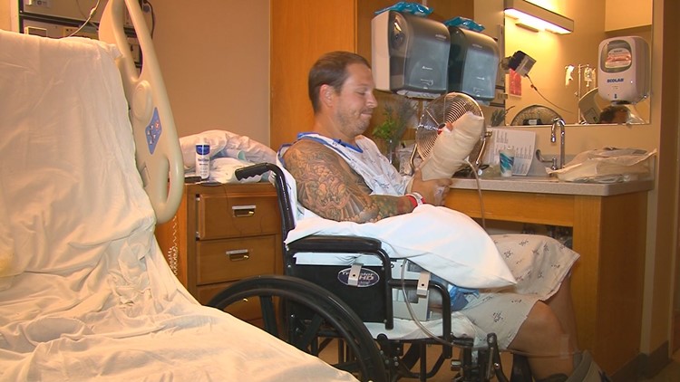 One year after a near-death motorcycle crash, Travis Walker is still ...