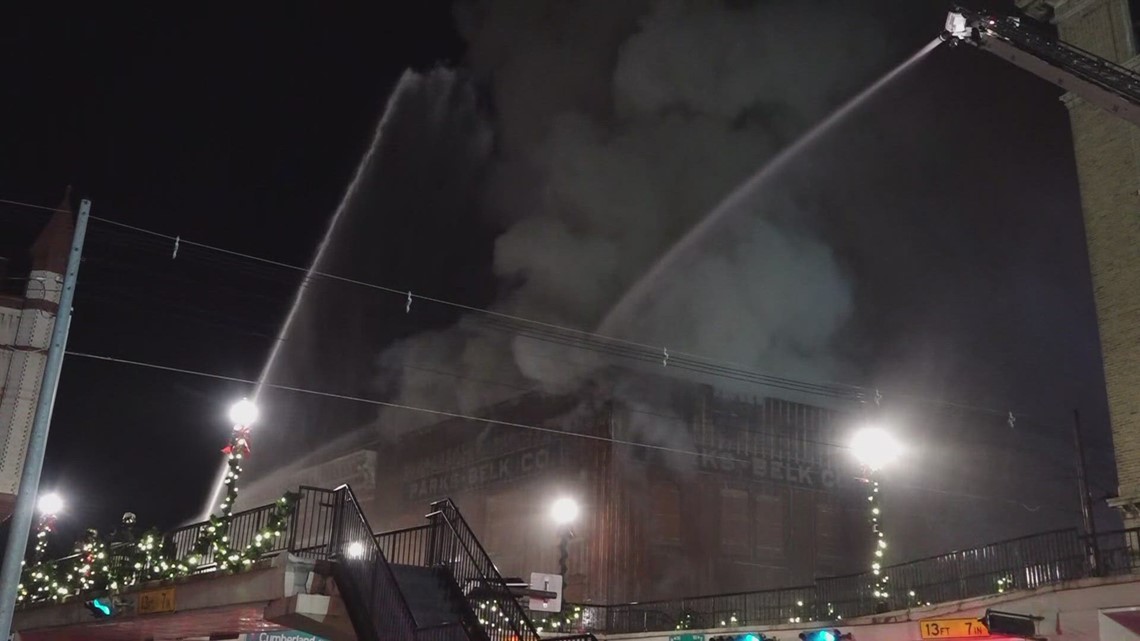 Crews starting to tear down the former Parks-Belk building | wbir.com