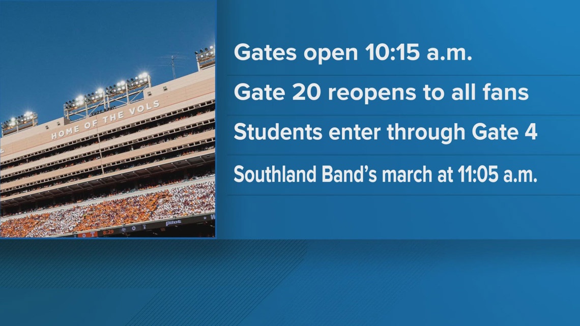 Gates at Neyland Stadium to open earlier after gameday issues | wbir.com