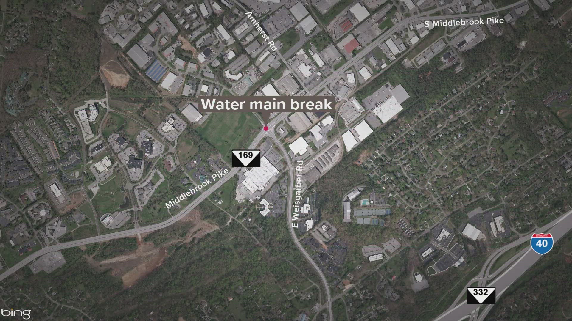 KUB: Sections of road on Middlebrook Pike at Weisgarber Road ...