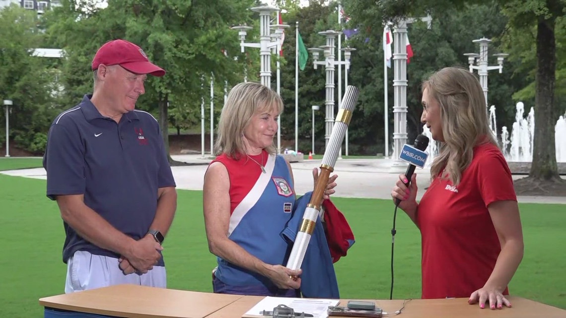 Olympian Missy Kane joins in celebration of the Paris Olympics at World ...