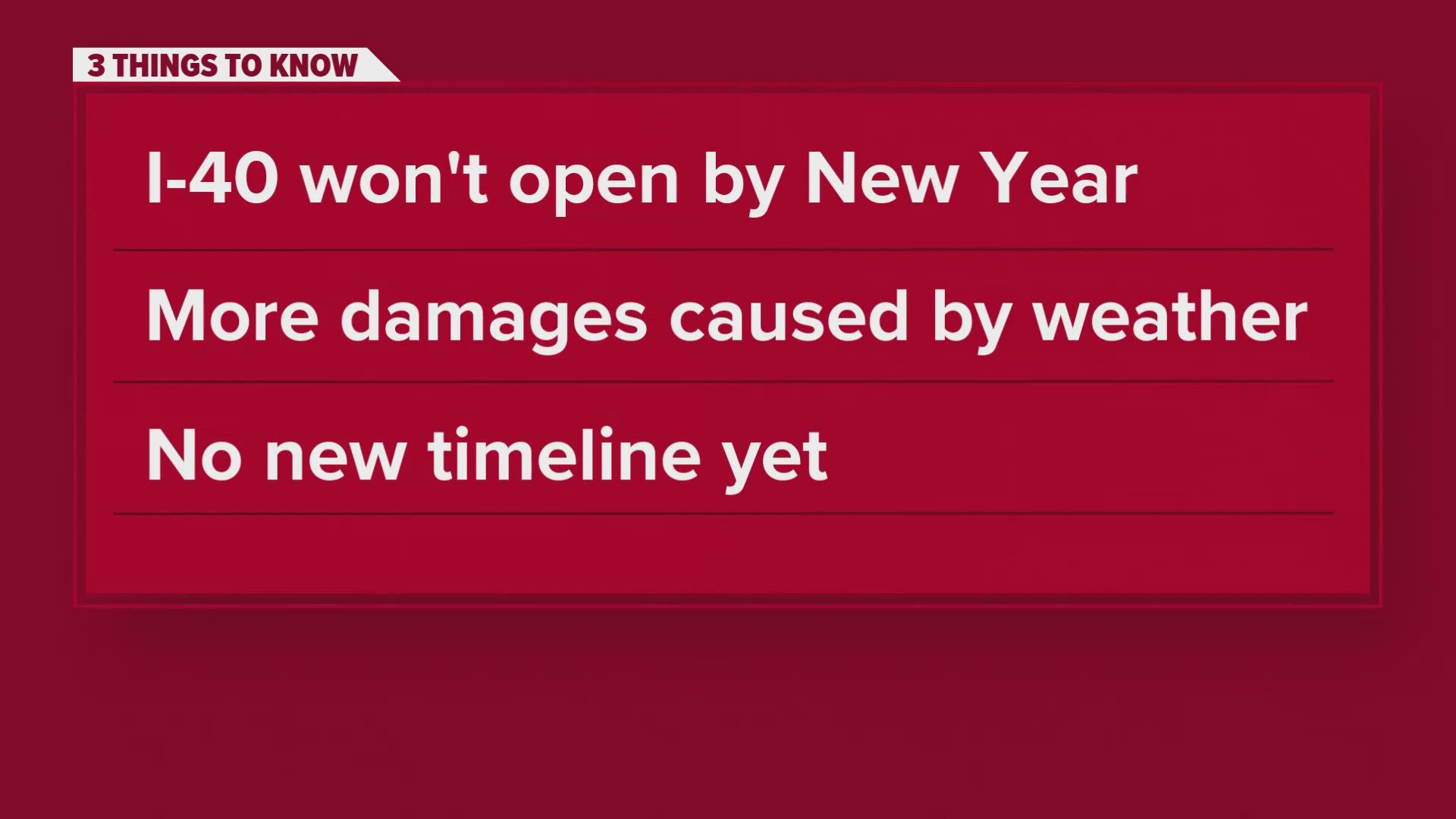 North Carolina's I-40 closure from Hurricane Helene prolonged by new ...