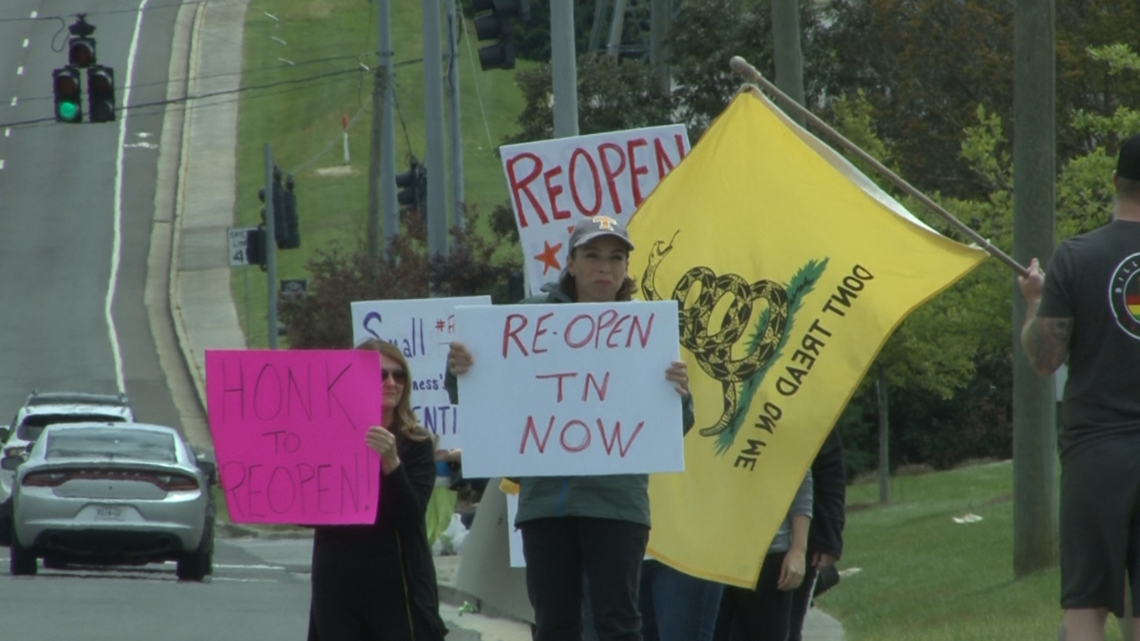#FreeTN group protests to reopen state; health officials urge caution ...