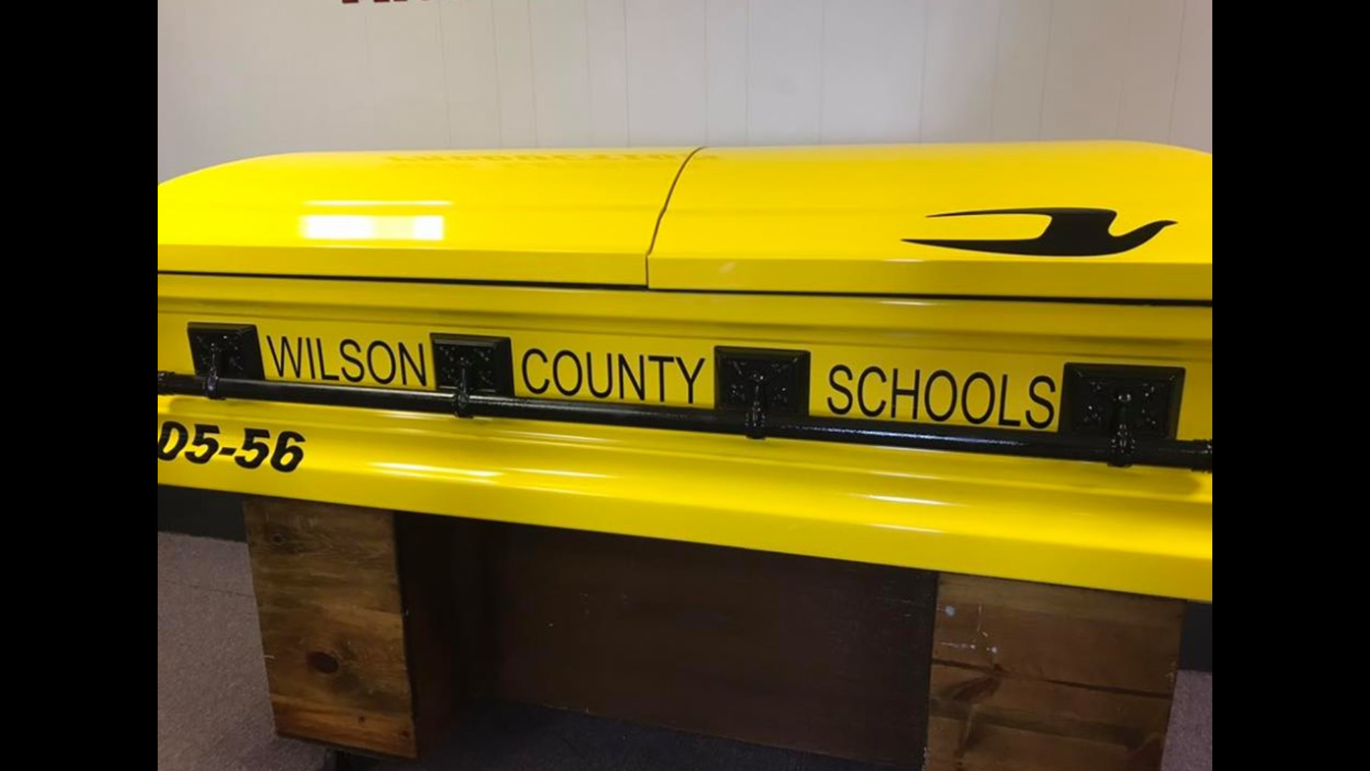 School bus themed casket | wbir.com