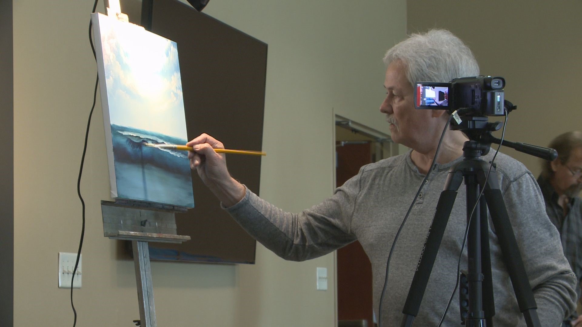Students learn to paint like Bob Ross from his son and friend | wbir.com