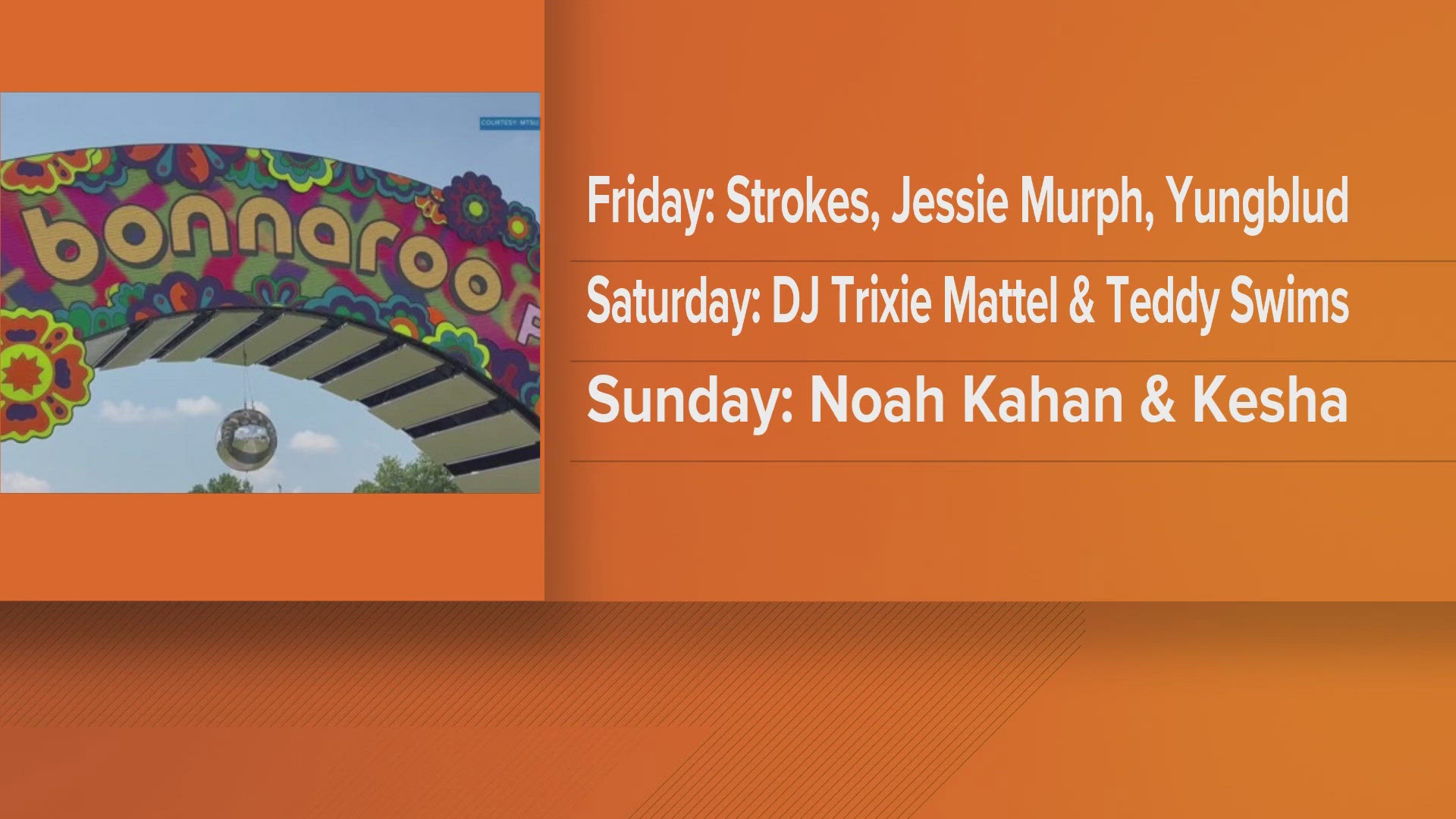 Here's who's playing Bonnaroo | wbir.com