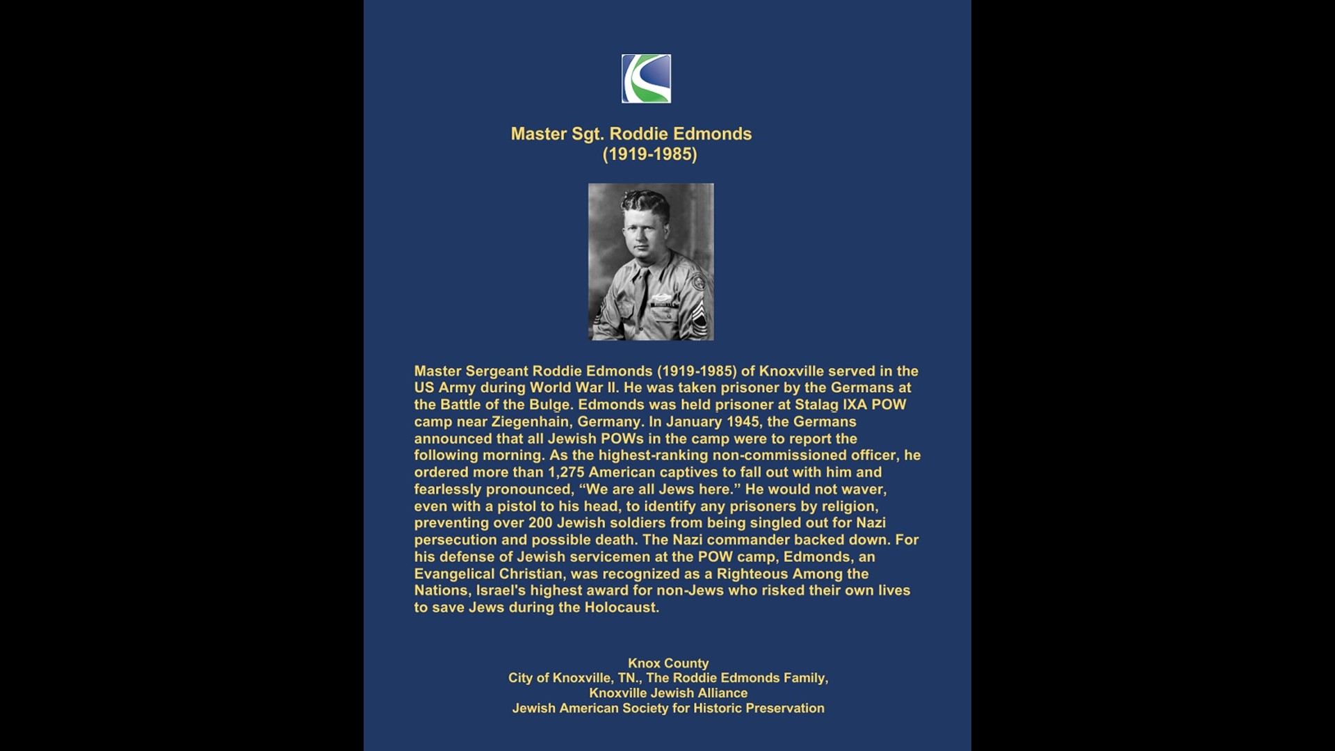 Knoxville marker to honor Roddie Edmonds, man who defied Nazis | wbir.com