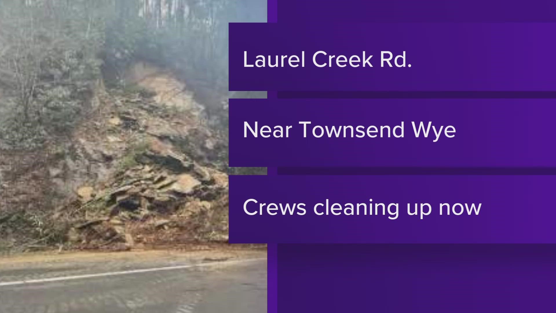 Laurel Creek Road closed at Townsend Wye after 'large rockslide' in ...