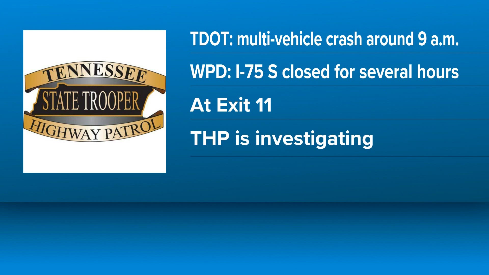 TDOT: I-75 South near Tennessee-Kentucky border back open after crash ...