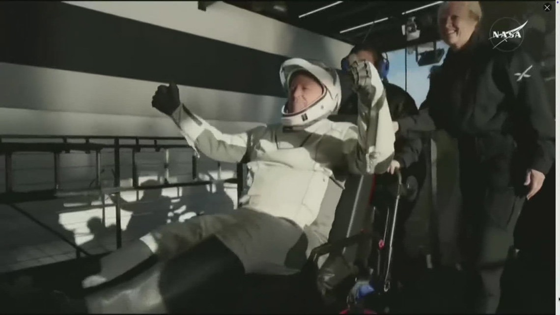 Communities welcome astronauts home after months on International Space ...