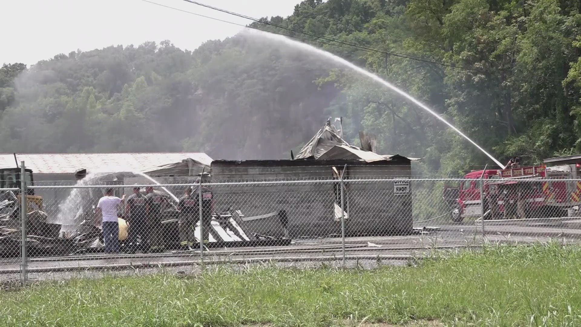 No one hurt after fire, explosion destroys Cocke County Highway ...