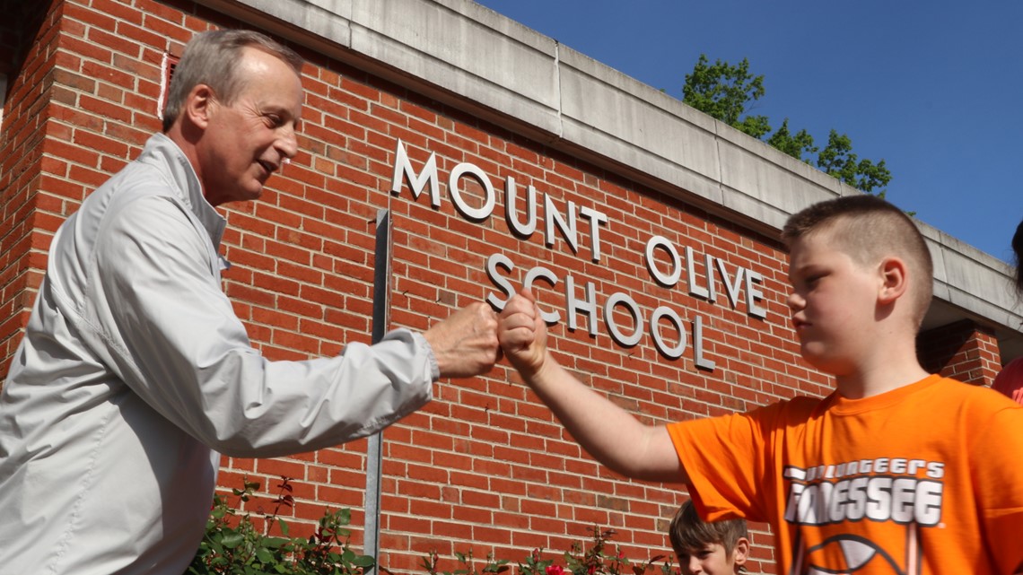 Coach Rick Barnes surprises Mount Olive Elementary students in special ceremony | wbir.com