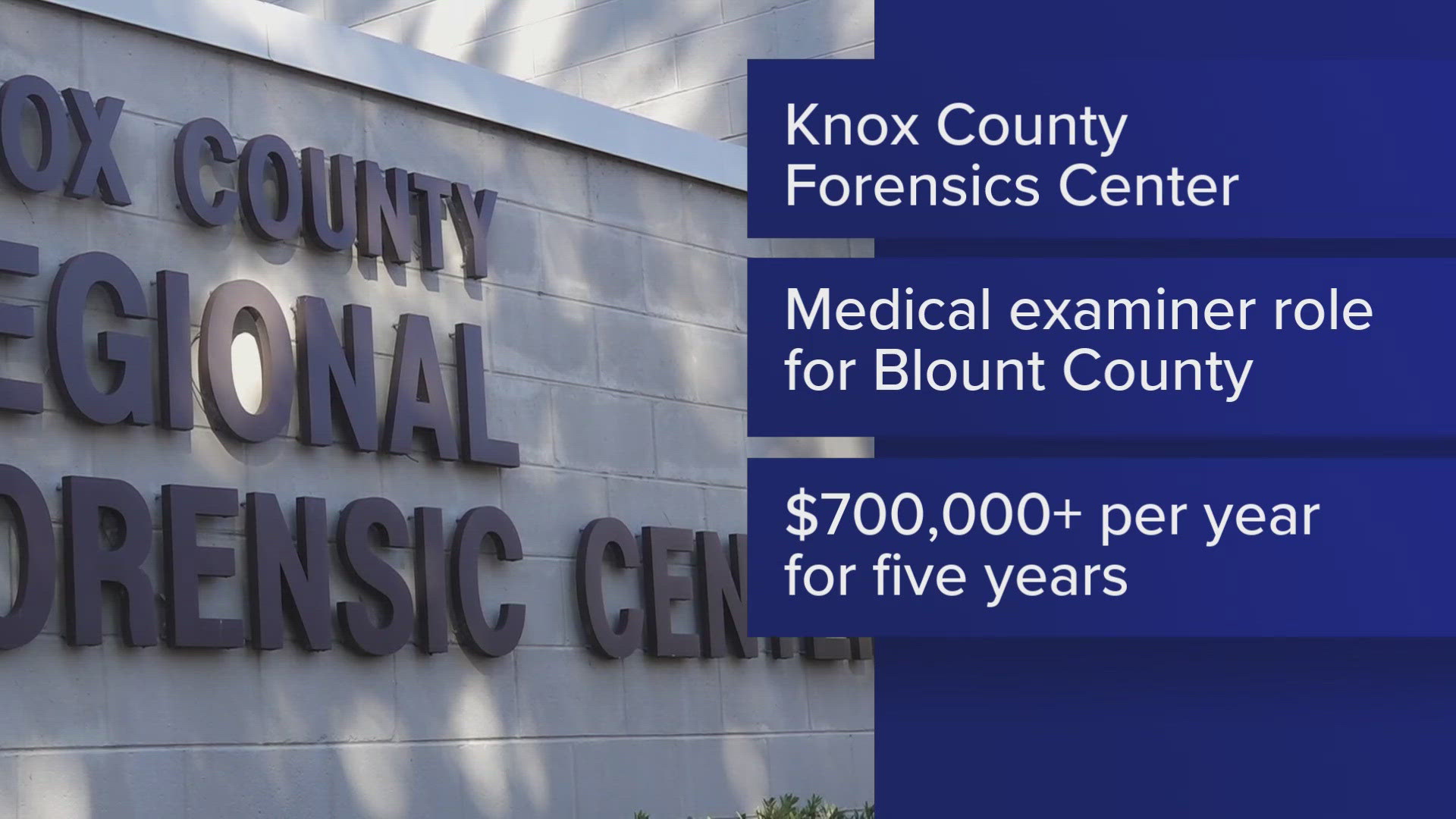 Update: Knox County Commission approves Regional Forensic Center in Blount County | wbir.com