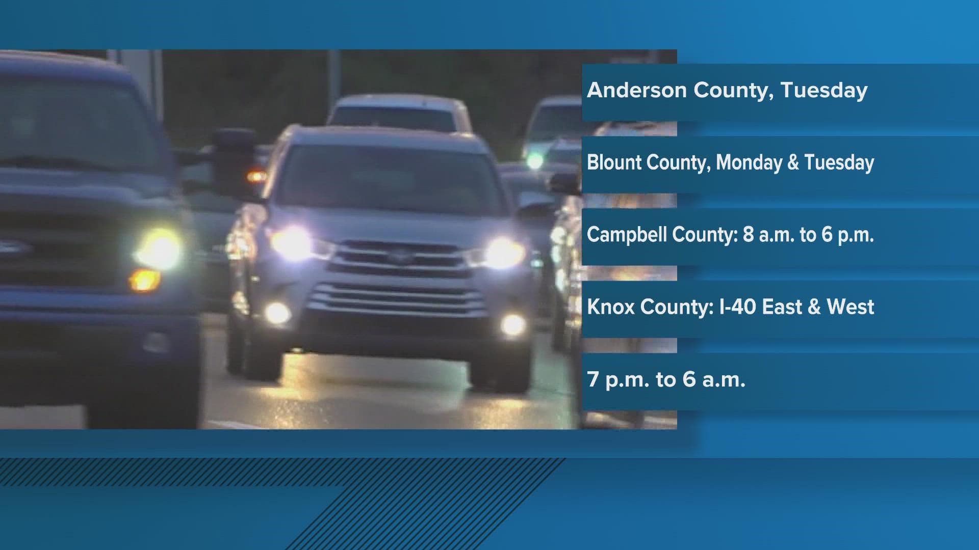 TDOT announces road projects this week | wbir.com