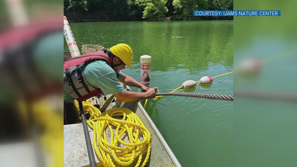 Ijams puts new safety buoys, float lines in Mead's Quarry Lake | wbir.com