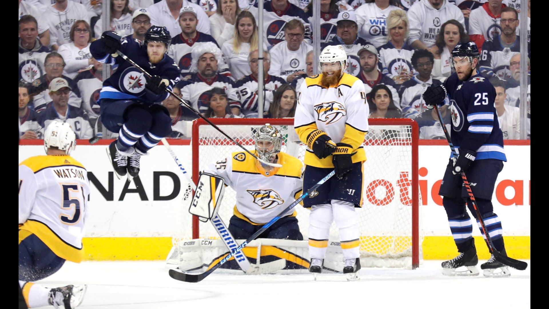 Preds even series with 2-1 win in Winnipeg | wbir.com