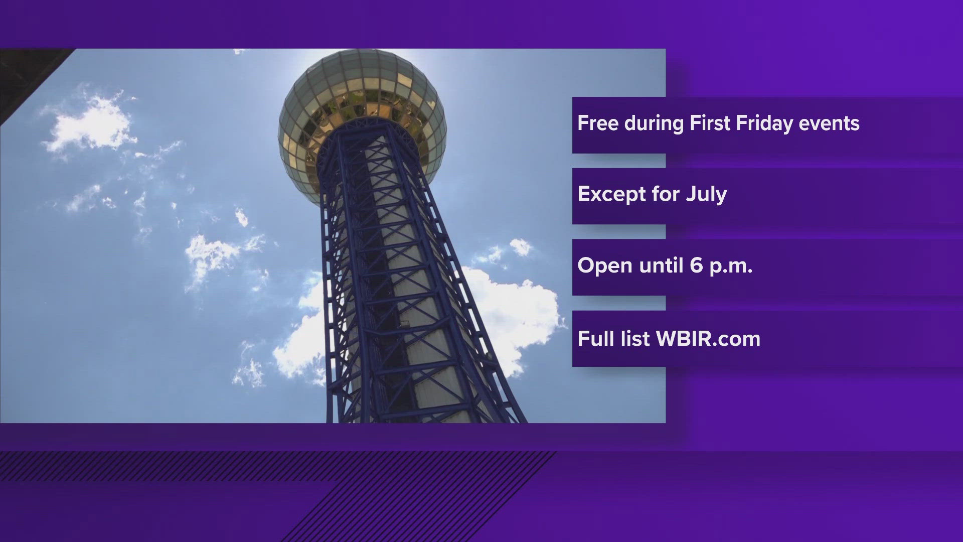 Knox County offers free Sunsphere days this summer | wbir.com