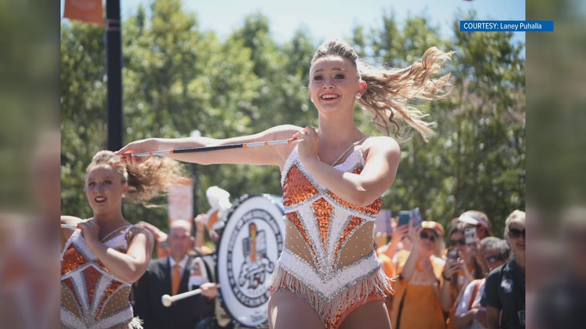 Gold medal baton twirler now performs with the UT band | wbir.com