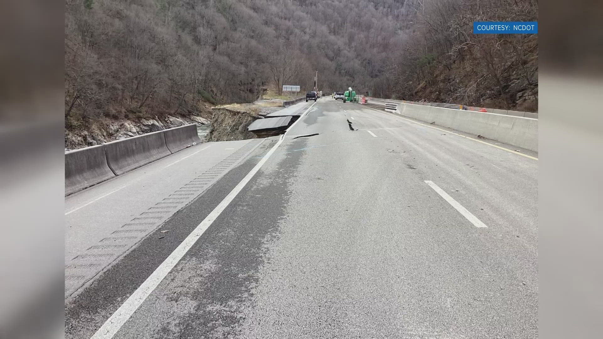 A 60-foot section of I-40 in North Carolina collapsed recently ...