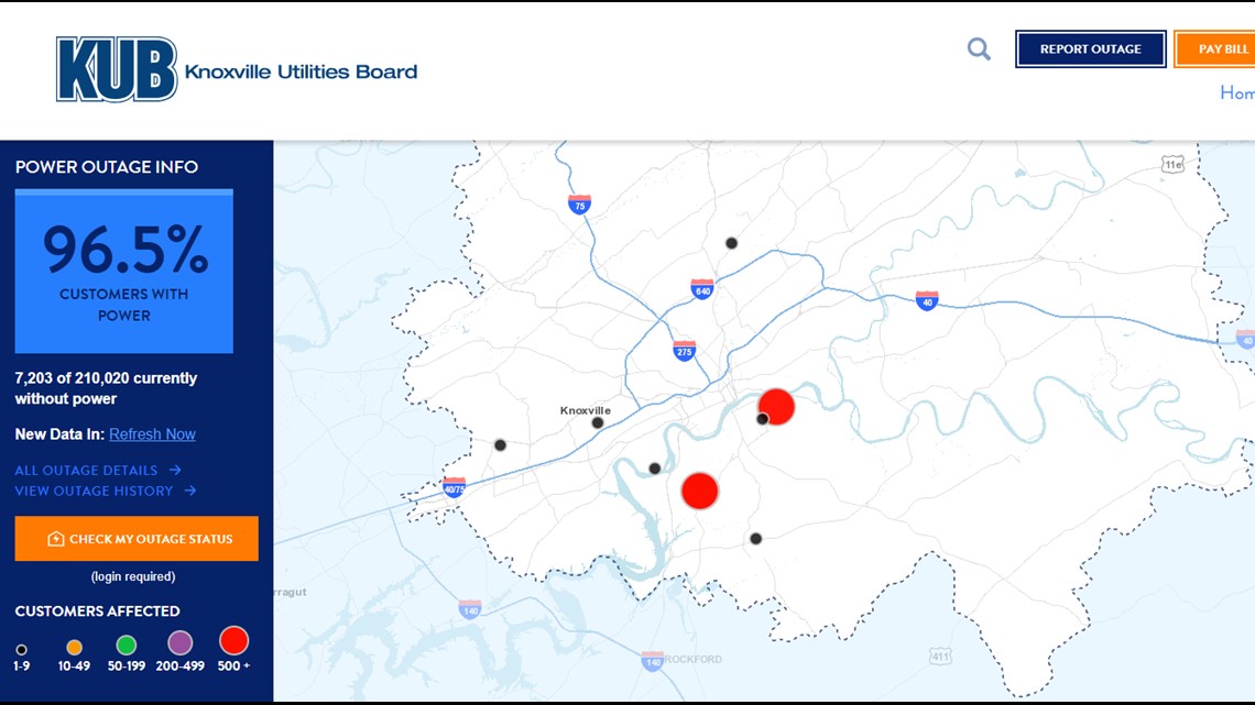 KUB restores power in South Knoxville after line issue in Island Home ...