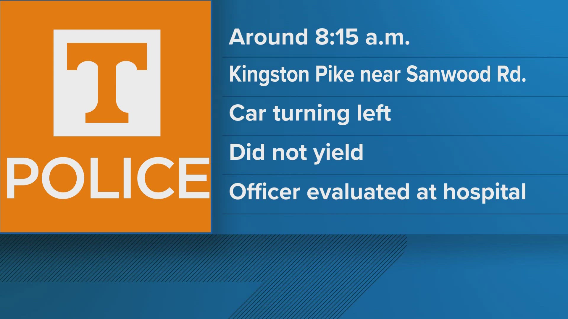UT police officer involved in West Knoxville crash | wbir.com