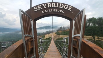 SkyBridge, the longest pedestrian bridge in the US, opens in Gatlinburg ...