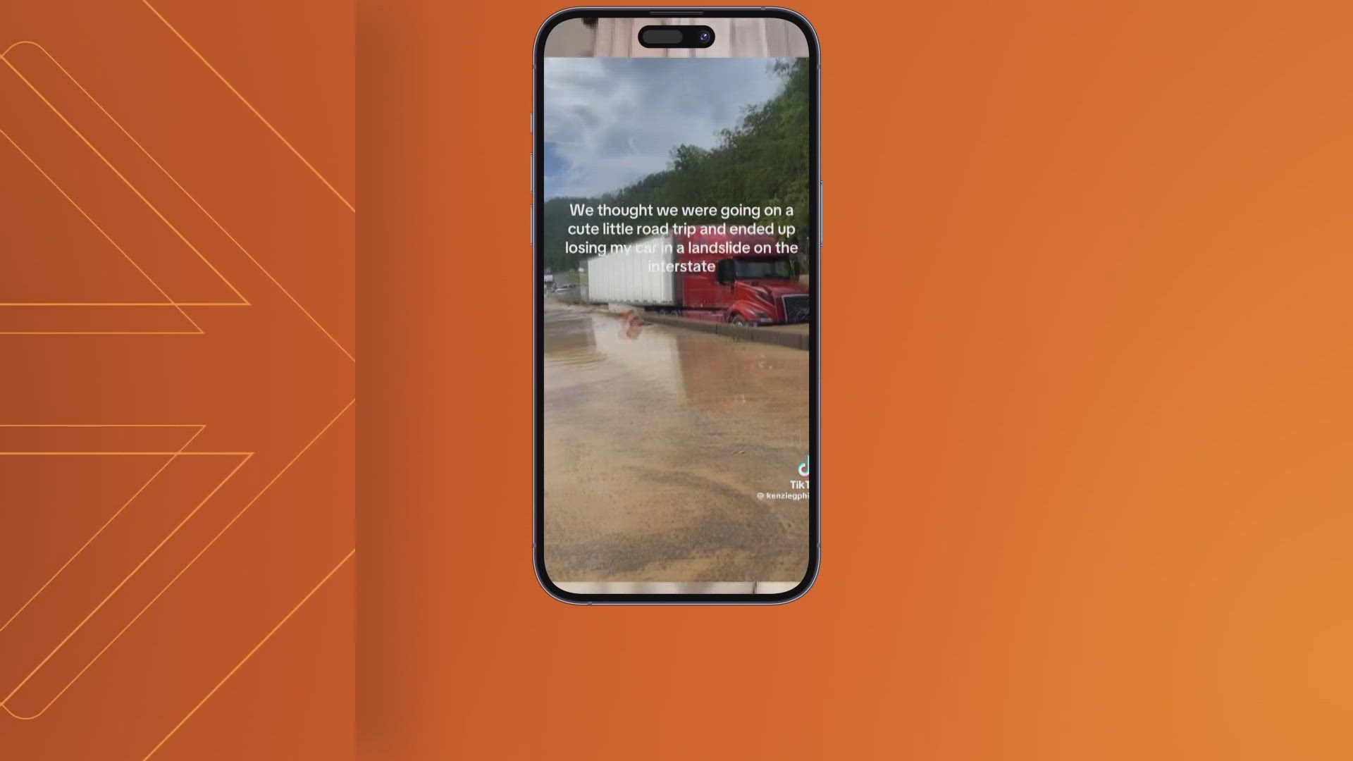 Viral TikTok captures rockslide flood on I-40 trapping travelers | wbir.com
