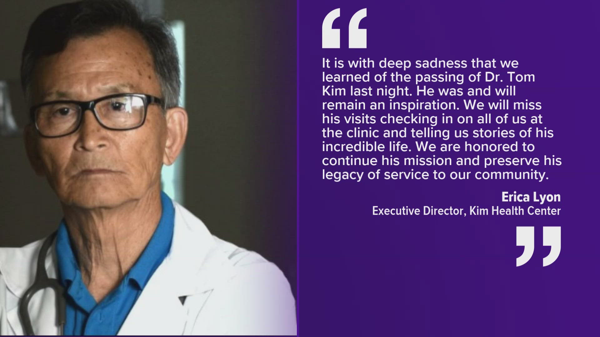 Dr. Tom Kim, founder of Kim Health Center, passes away | wbir.com