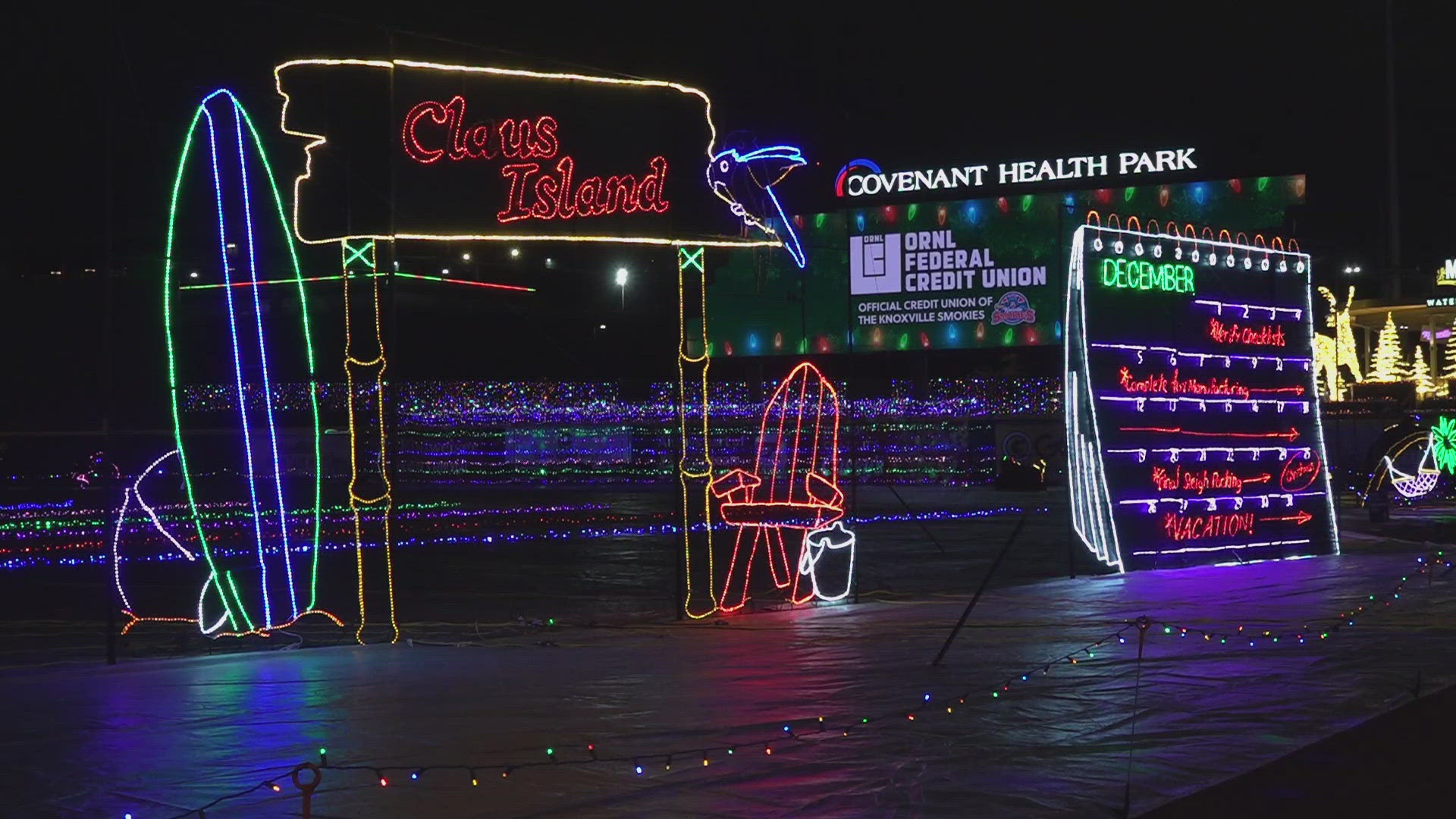 Covenant Health Park kicks off their Winter Wonderland light show ...