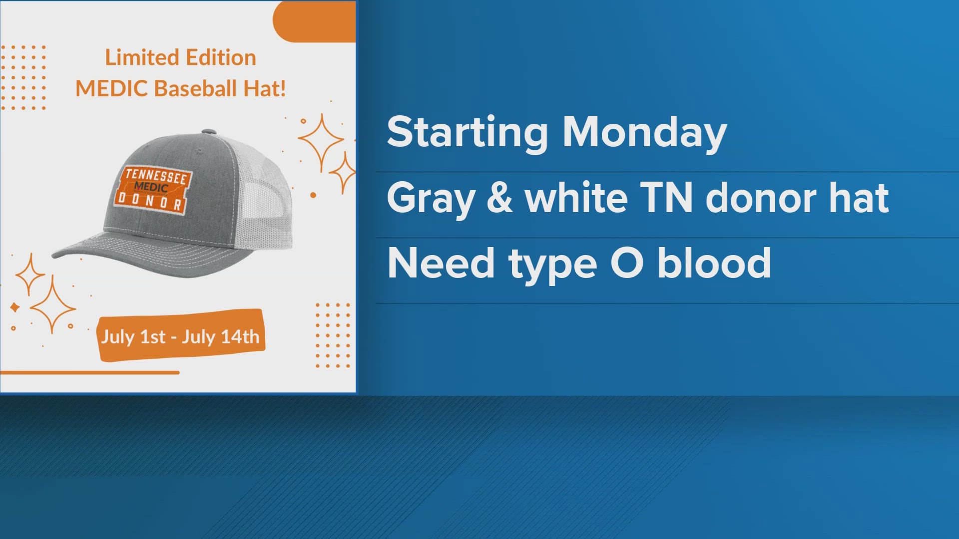 MEDIC Blood to give out baseball hats to those who donate | wbir.com