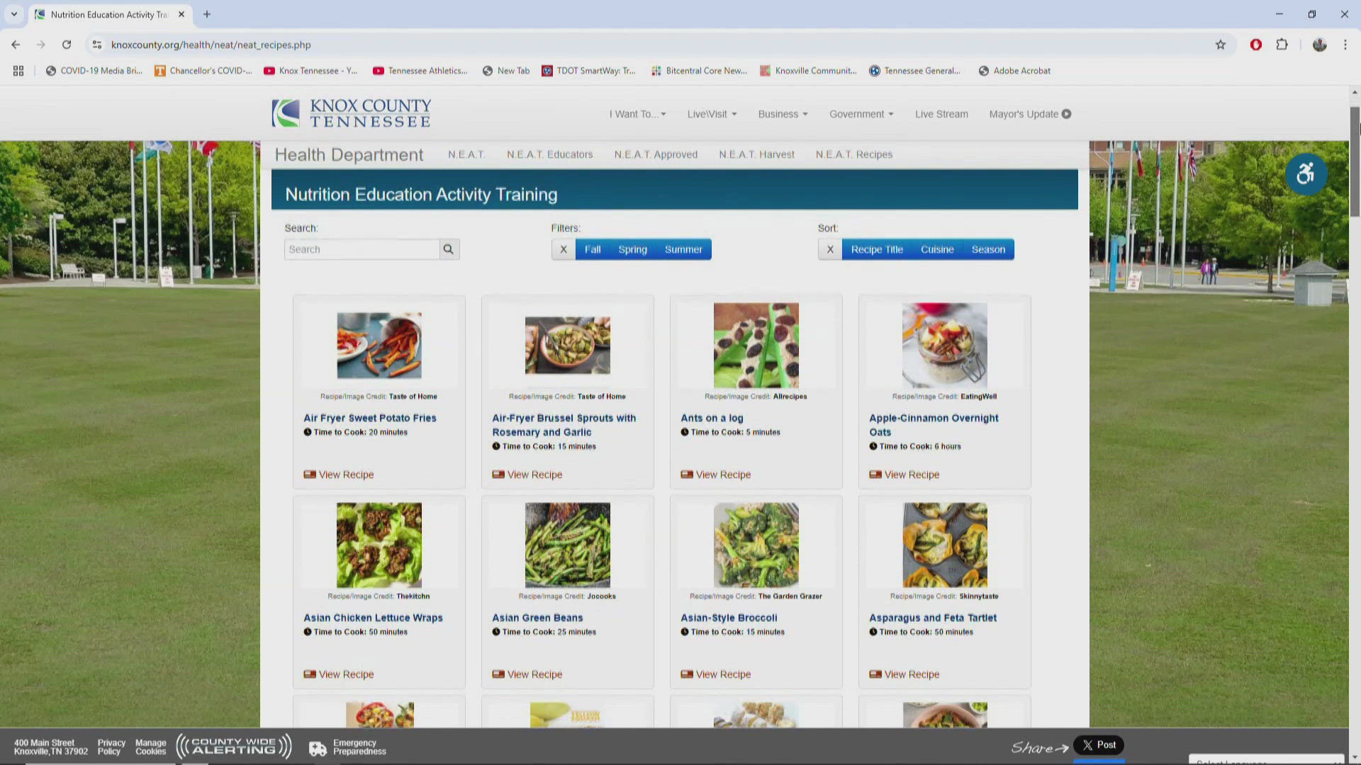 Knox County Health Department creates new webpage sharing free, healthy ...