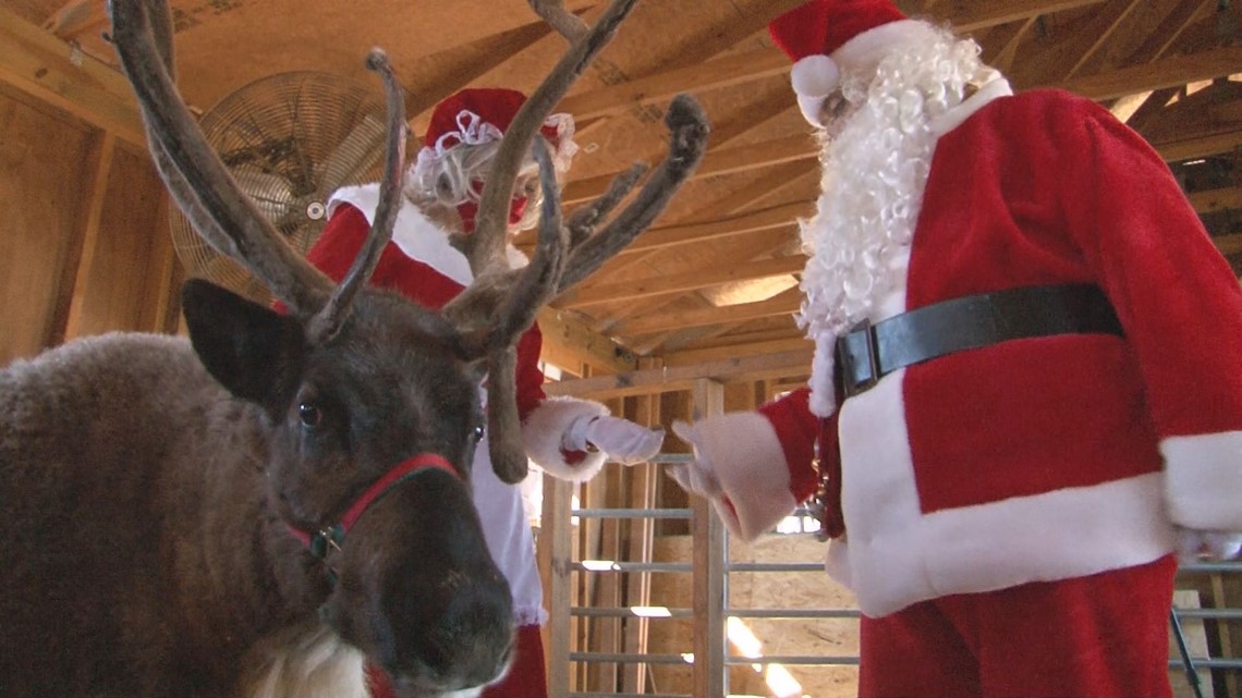 Santa checks in on backup reindeer before Christmas Eve | wbir.com