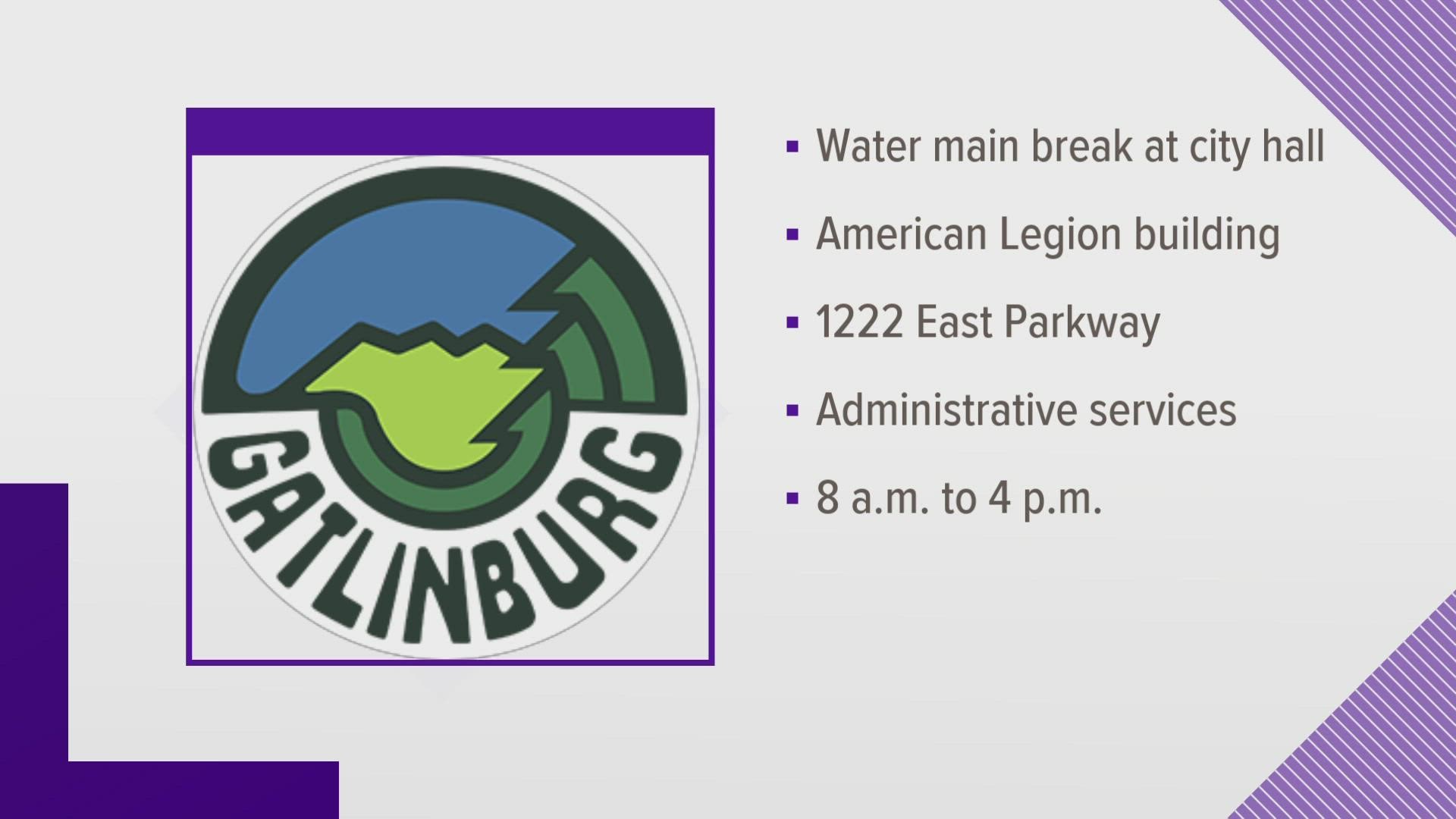 Gatlinburg City Hall damaged after water line break | wbir.com