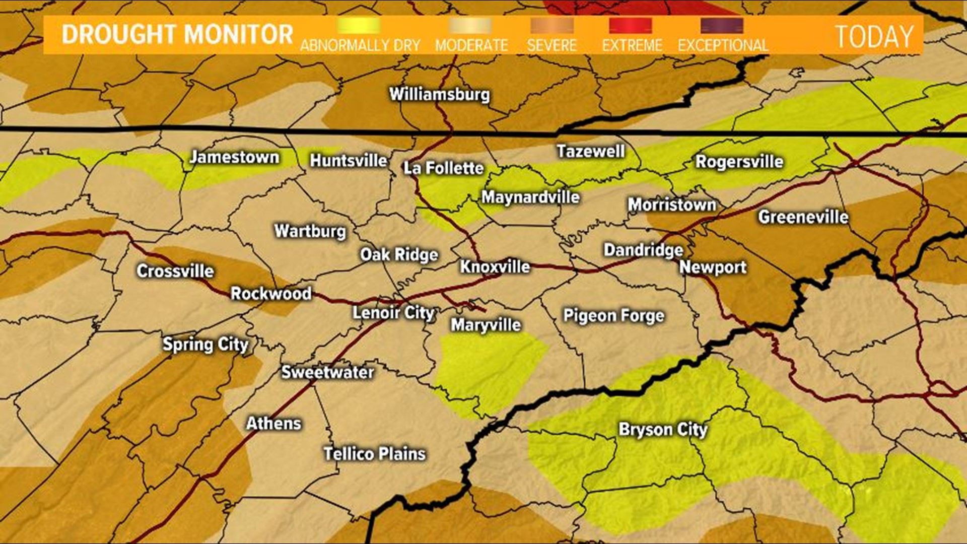 Parts of East Tennessee are now under severe drought conditions | wbir.com