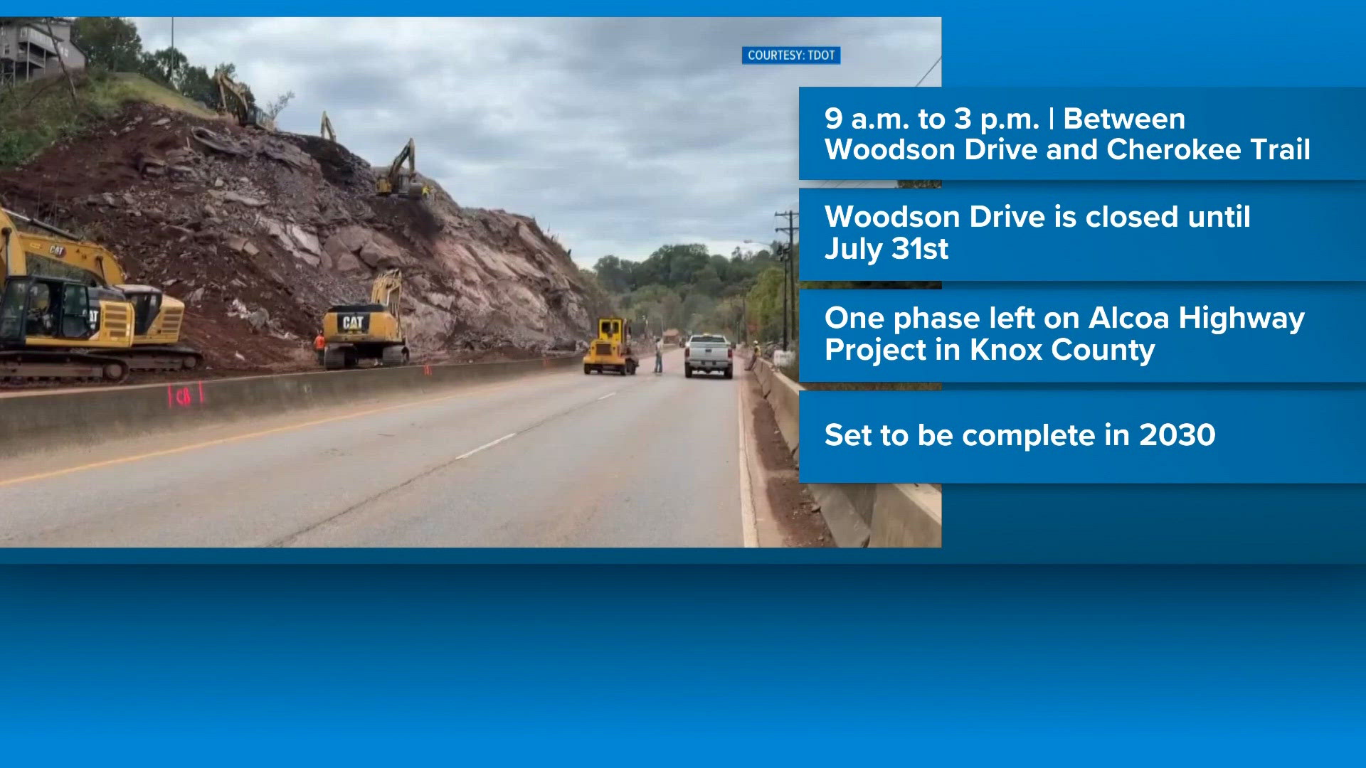 Traffic may slow down on Alcoa Highway near Cherokee Trail this week ...