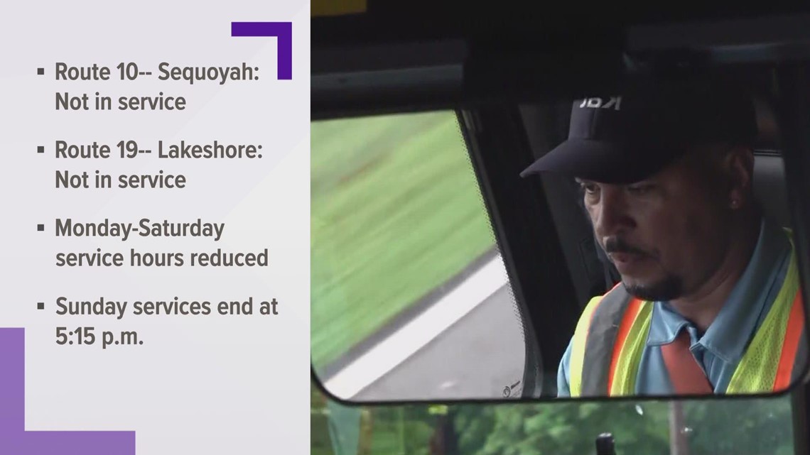 Kat bus routes change starting Monday, August 29 | wbir.com